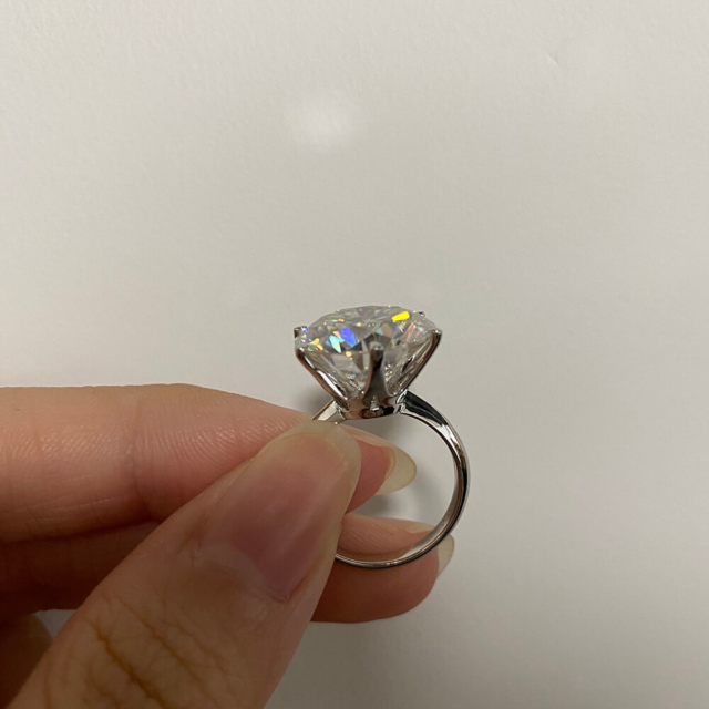 'Mila' 5 To 15 Carat Round Genuine Moissanite Tiffany Setting Solitaire ...